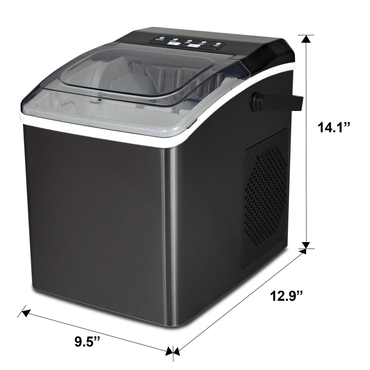Koolatron Portable Countertop Ice Maker | 26 lbs/24Hrs | Black