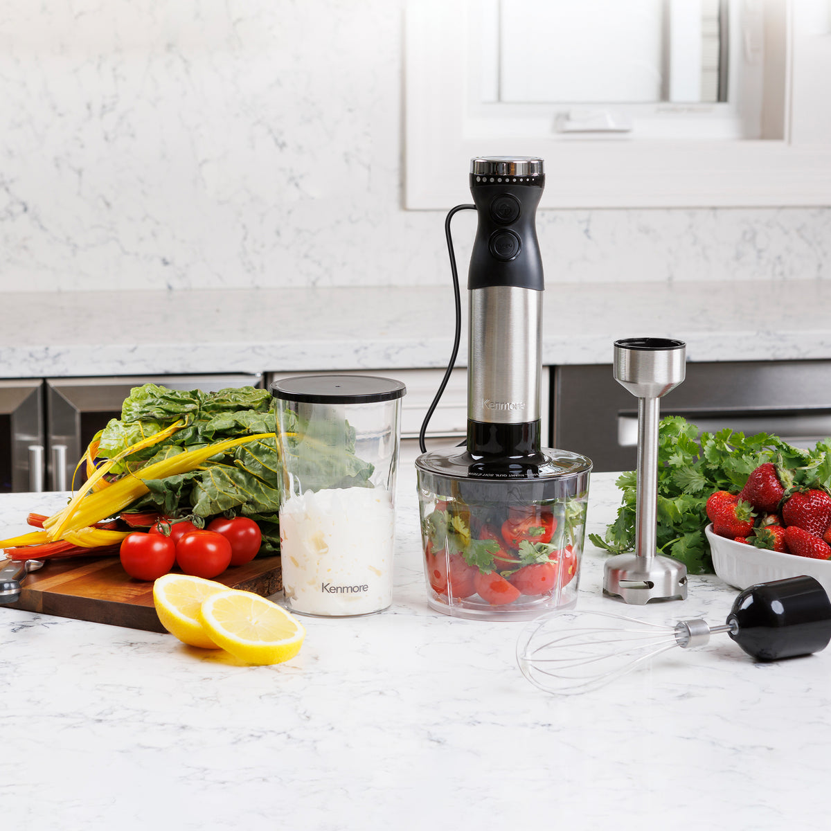 Kenmore Immersion Hand Blender with Food Chopper and Whisk