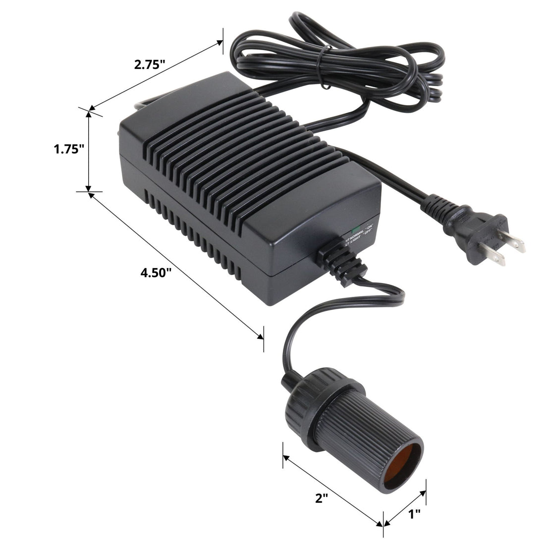 Koolatron 110 Volt AC to 12 Volt DC Power Adapter & Circuit Breaker