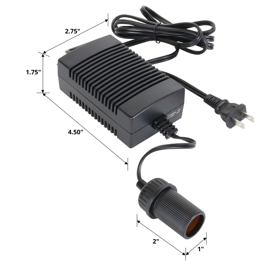 Koolatron 110 Volt AC to 12 Volt DC Power Adapter & Circuit Breaker