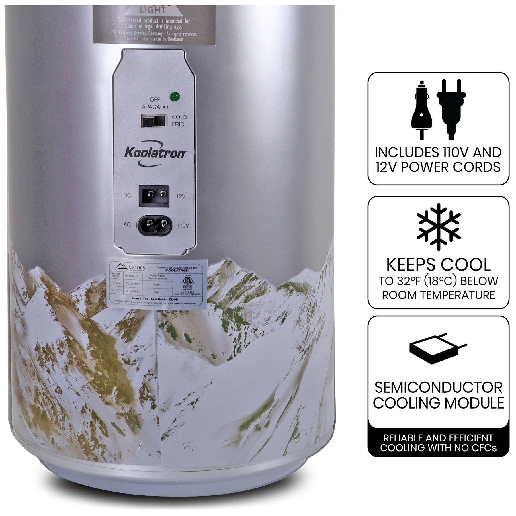 Coors Light Portable Mini Fridge| 8 Can | Beer Can Shaped