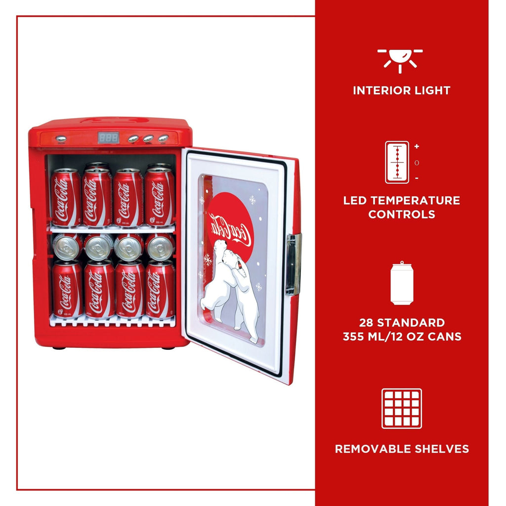 Coca Cola Polar Bear Mini Fridge | Cooler/Warmer | 25L | Red