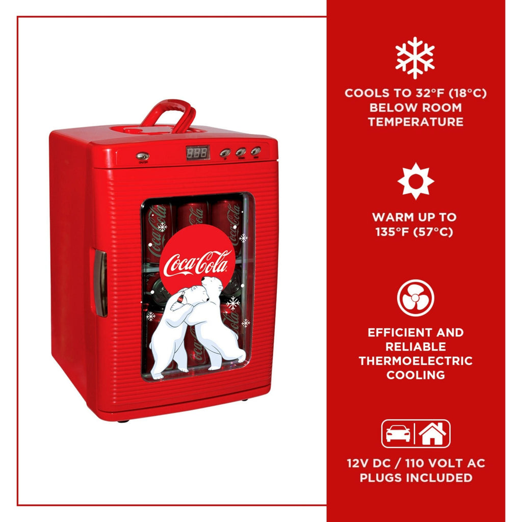 Coca Cola Polar Bear Mini Fridge | Cooler/Warmer | 25L | Red