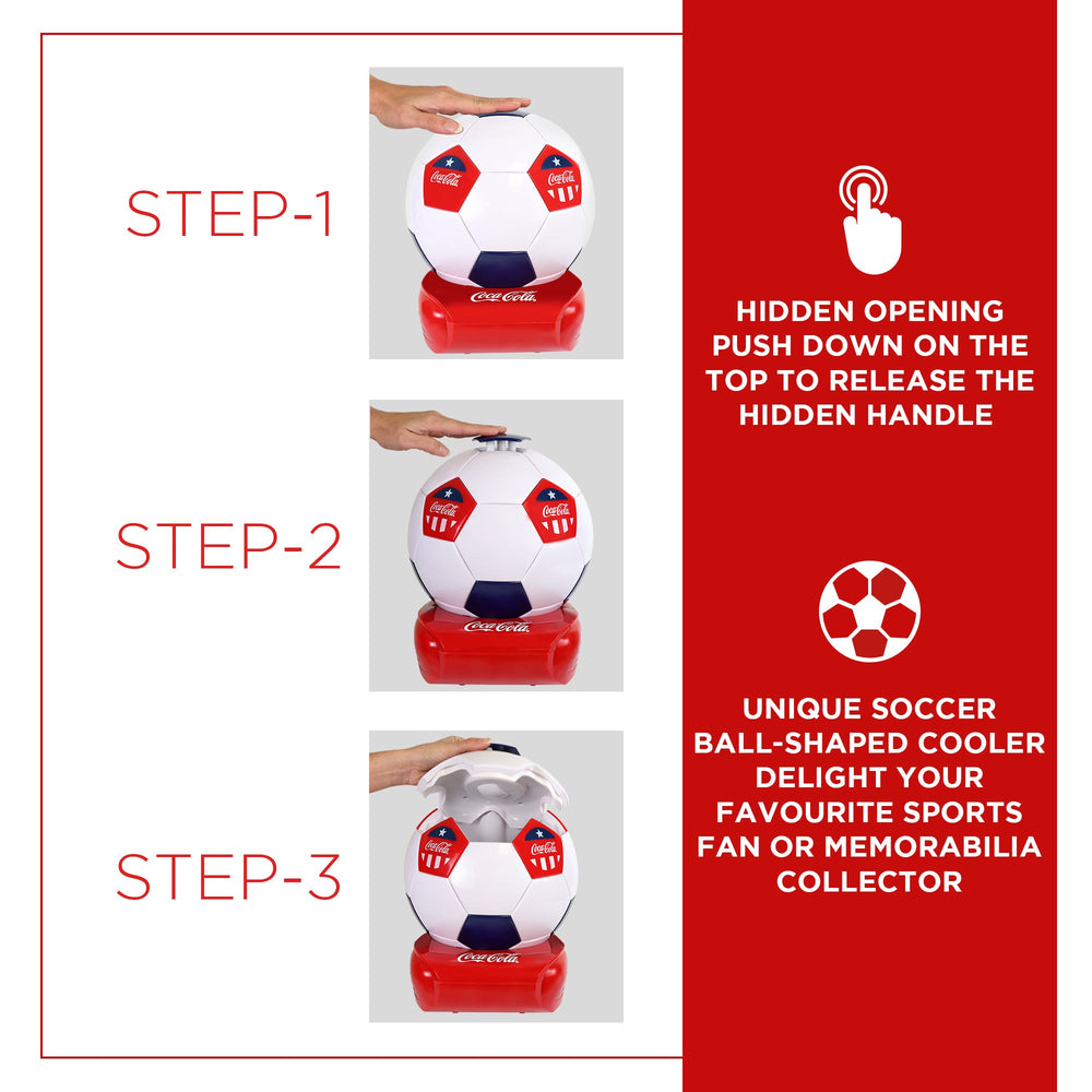 Coca Cola Soccer Ball Mini Fridge | Ball shaped cooler