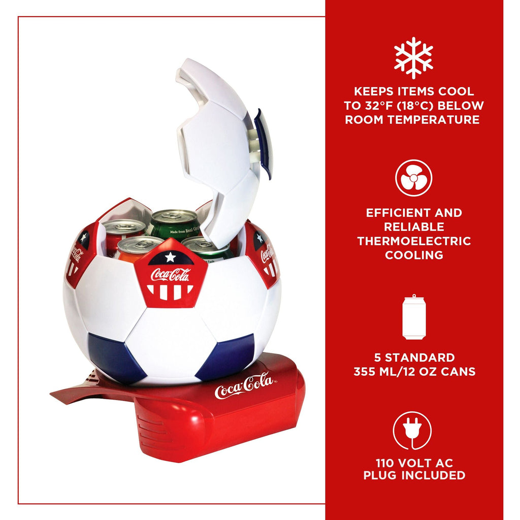 Coca Cola Soccer Ball Mini Fridge | Ball shaped cooler