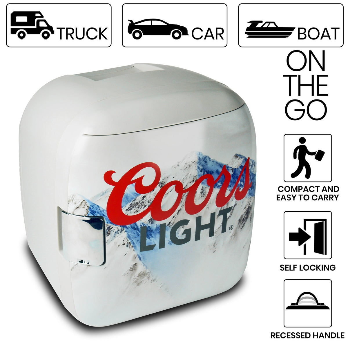 Coors Light Portable Mini Fridge | Cooler/Warmer | Gray | 7.9L
